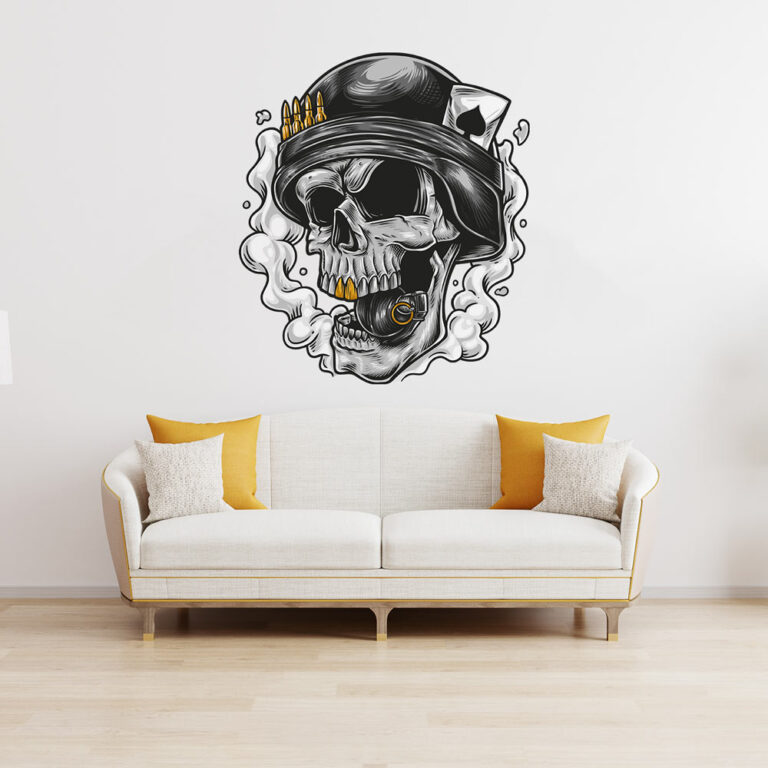 Sticker Soldat de la Mort | Stickers Moto Squelette | Stickerdeco.fr