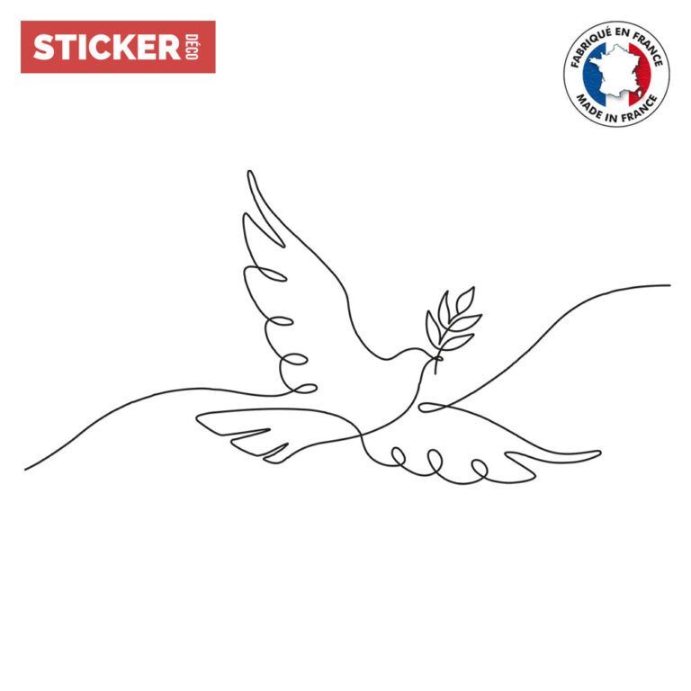 Sticker Colombe Line Art - Stickers Animaux | Stickerdeco.fr