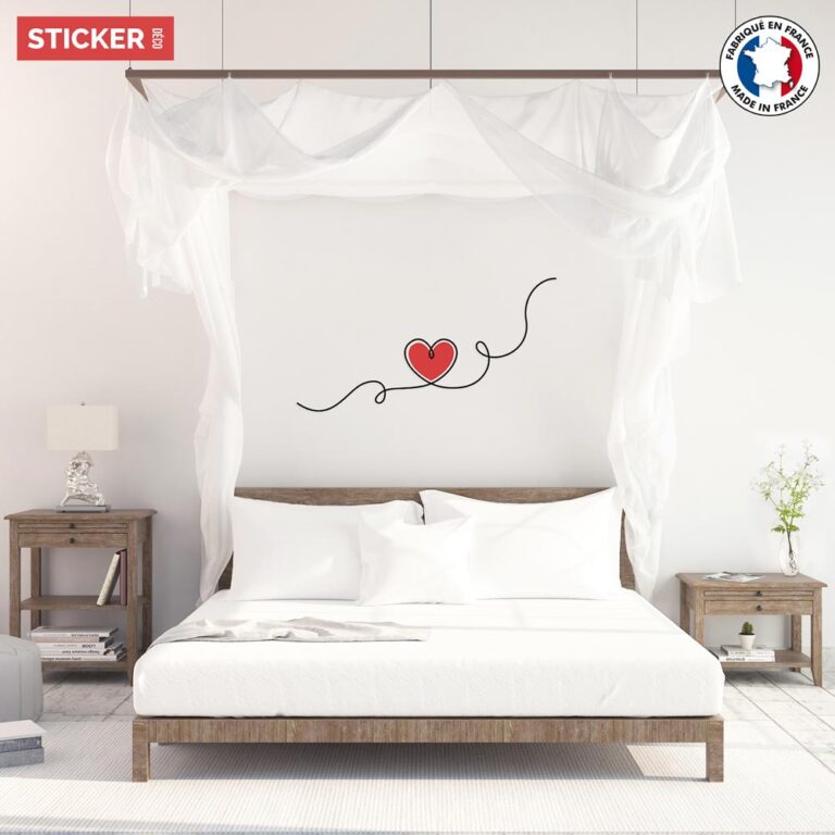 Sticker Dessin Coeur Rouge - Stickers Love | Stickerdeco.fr