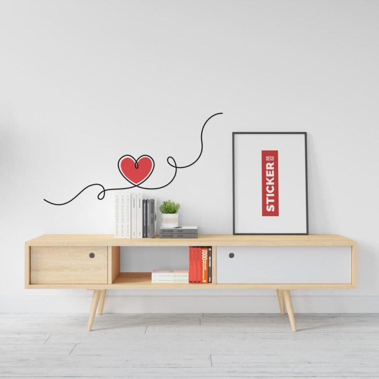 Sticker Dessin Coeur Rouge | Stickers Love | Stickerdeco.fr