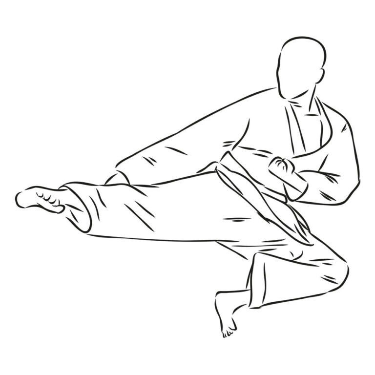 Sticker Karaté Tobi Yoko Geri | Stickers Sports | Stickerdeco.fr