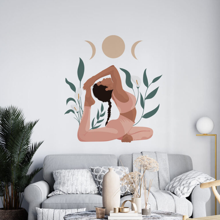 Sticker Posture Pilates - Stickers Sports | Stickerdeco.fr