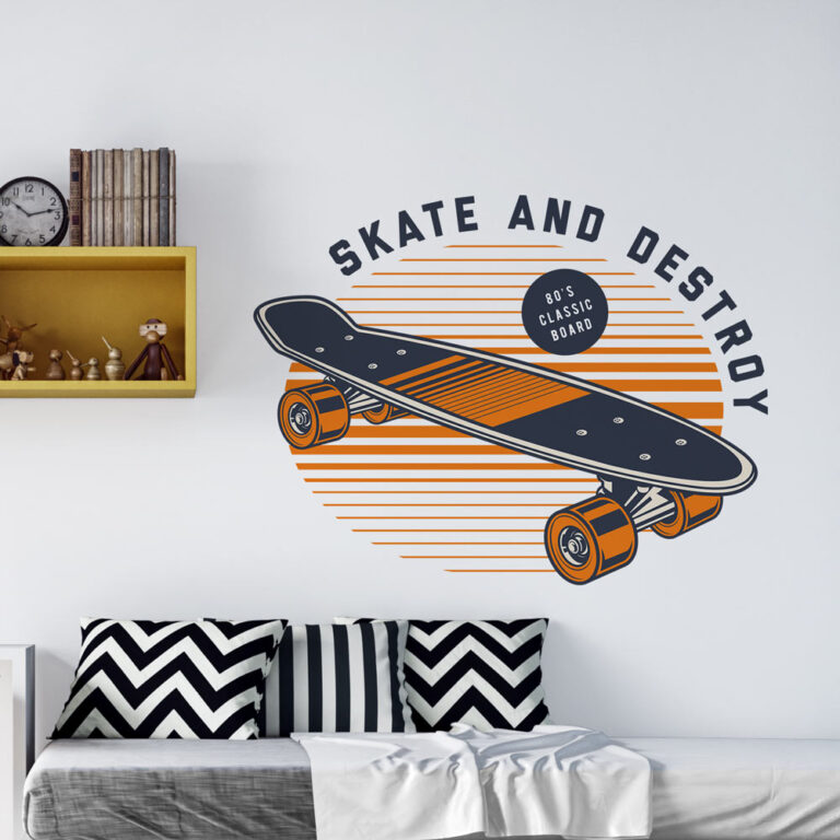 Sticker Skate And Destroy | Stickers Sports | Stickerdeco.fr