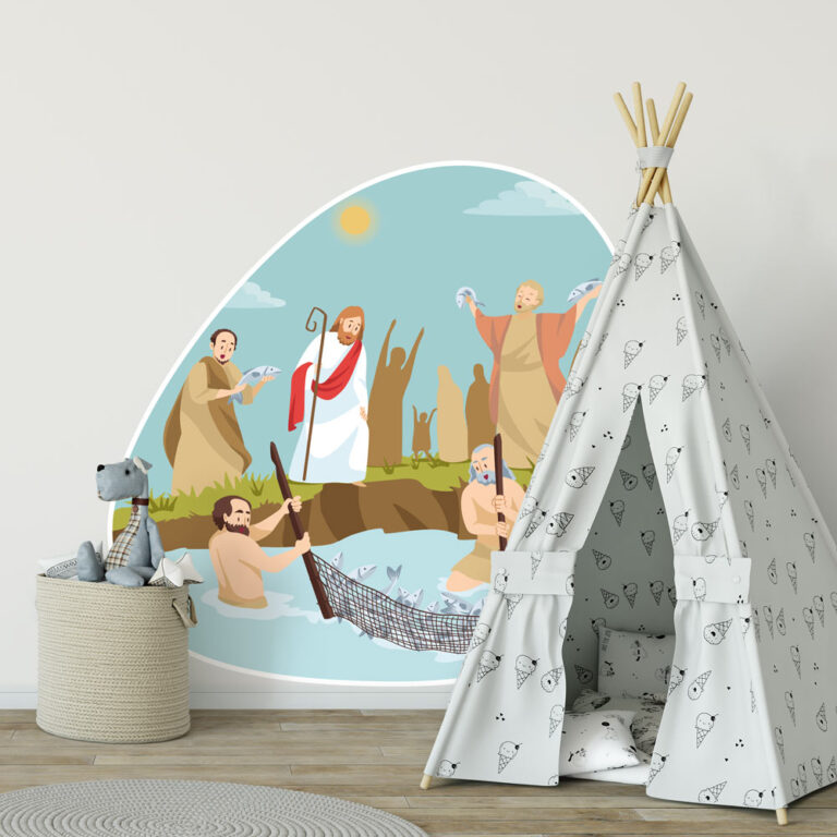 Sticker Pêche Miraculeuse | Sticker Religion | Stickerdeco.fr