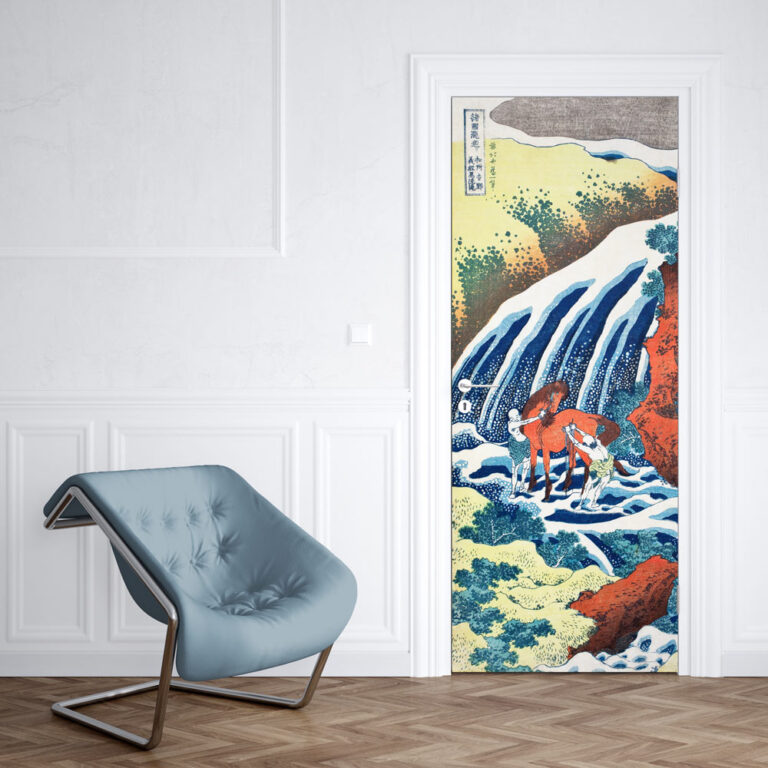 Sticker Porte Cascade De Yoshino | Stickers Portes | StickerDeco.fr
