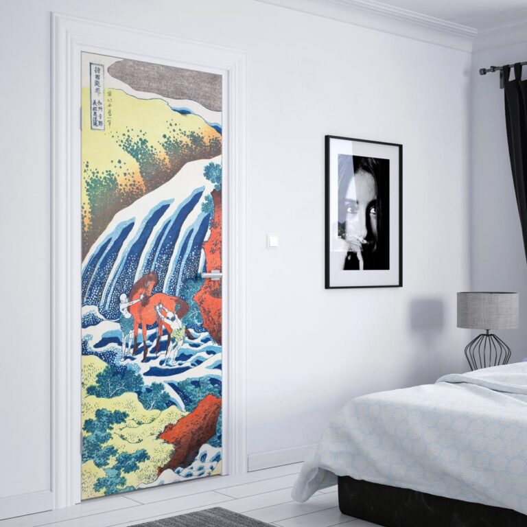 Sticker Porte Cascade De Yoshino | Stickers Portes | StickerDeco.fr