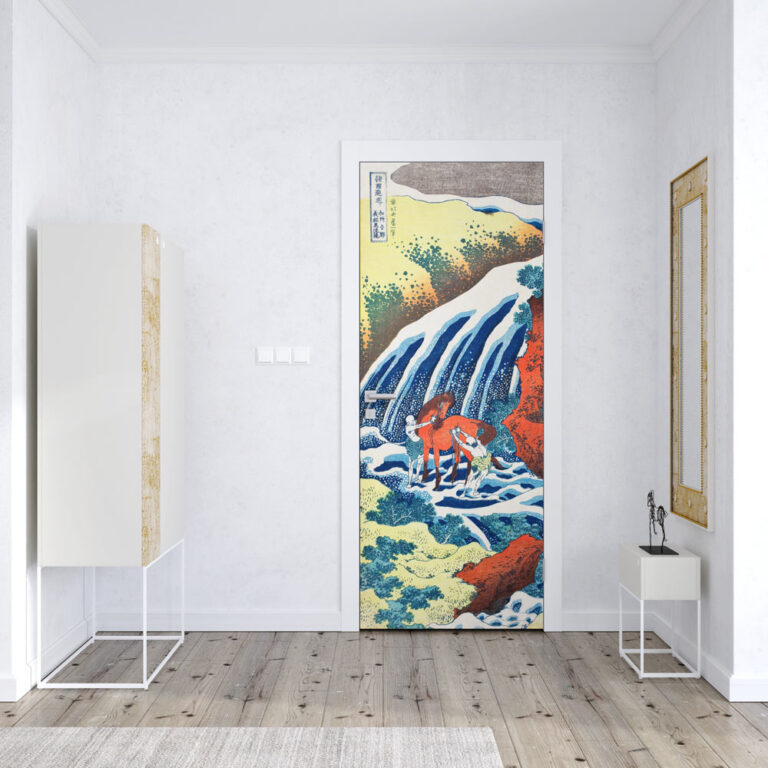 Sticker Porte Cascade De Yoshino | Stickers Portes | StickerDeco.fr