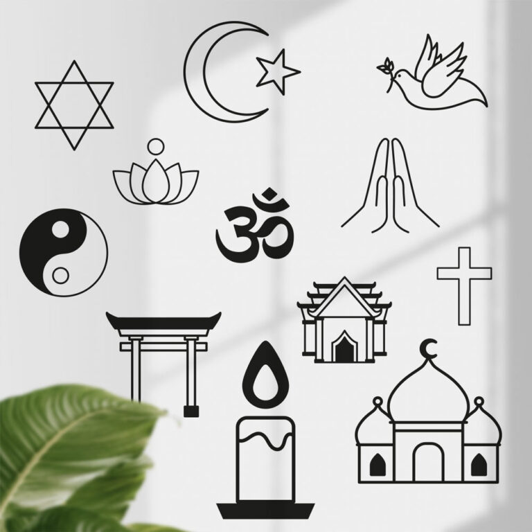 Stickers Symboles Paix Et Religions | Sticker Mural | Stickerdeco.fr