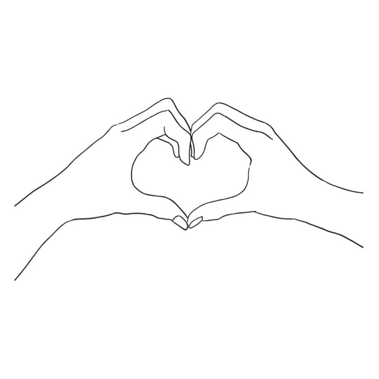 Sticker Coeur Avec Mains | Stickers Amour | Stickerdeco.fr