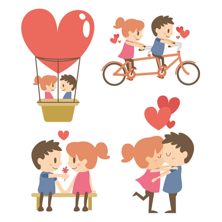 Sticker Couple Amoureux | Stickers Amour | Stickerdeco.fr