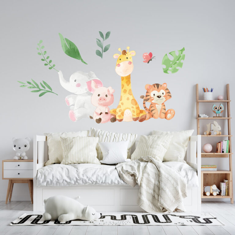 Sticker Animaux Douceur Aquarelle | Animaux | StickerDeco.fr