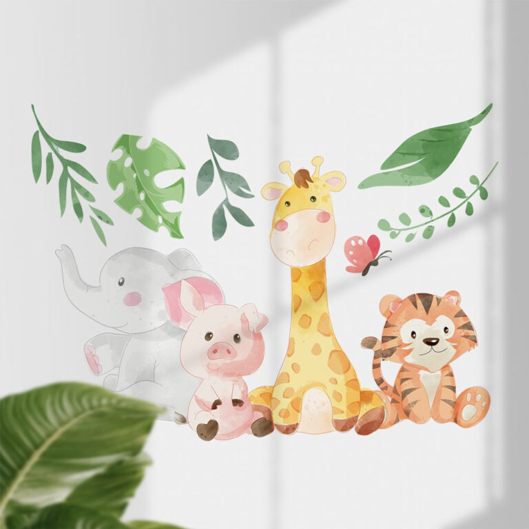 Sticker Animaux Douceur Aquarelle | Animaux | StickerDeco.fr