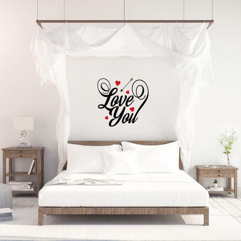 Sticker Love You Petits Coeurs | Stickers Amour | Stickerdeco.fr