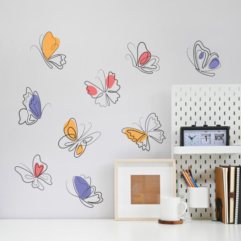 Sticker Papillons Abstraits Colorés | Animaux | StickerDeco.fr