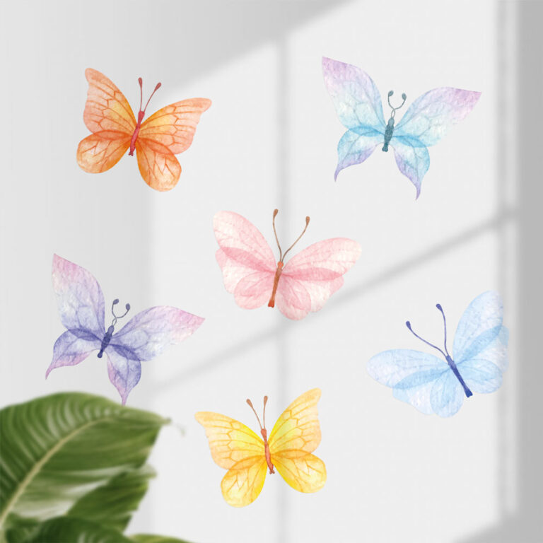 Sticker Papillons Pastels | Stickers Animaux | StickerDeco.fr