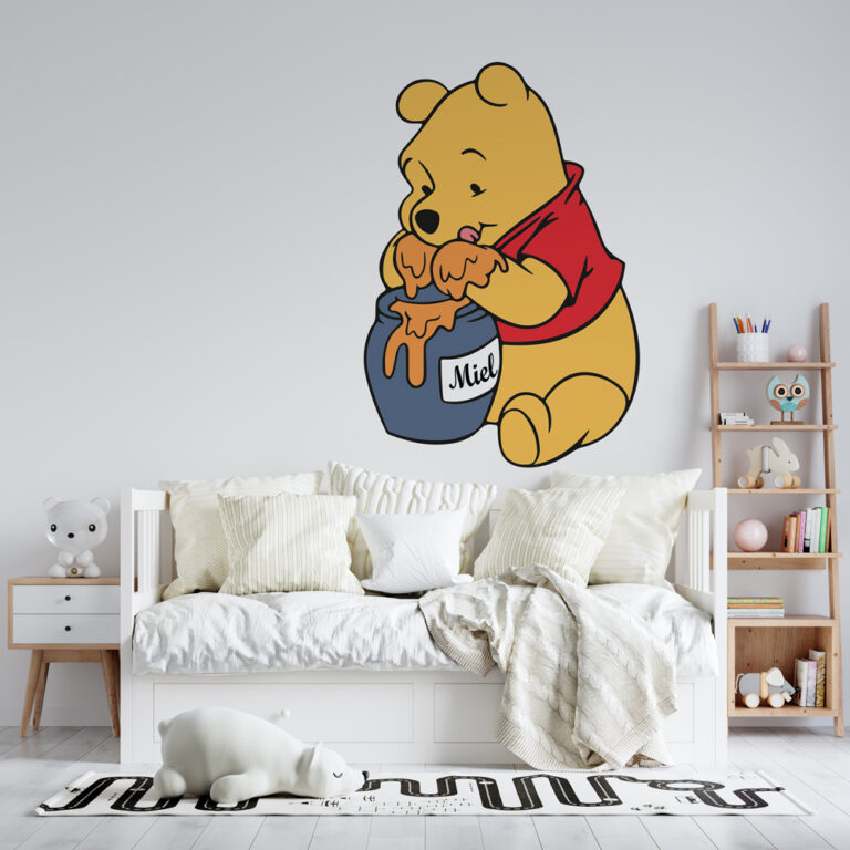 Sticker Winnie L'Ourson Miel | Dessins Animées | Stickerdeco.fr