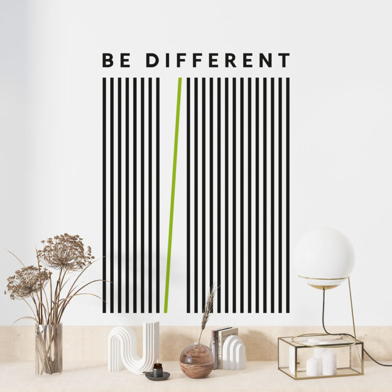Sticker Citation Be Different Ligne | Citations | Stickerdeco.fr