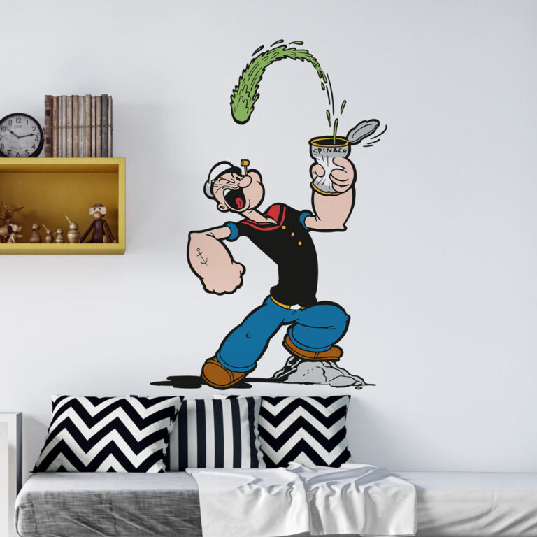 Sticker Popeye Épinard | Dessins Animées | Stickerdeco.fr