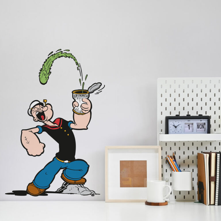 Sticker Popeye Épinard | Dessins Animées | Stickerdeco.fr