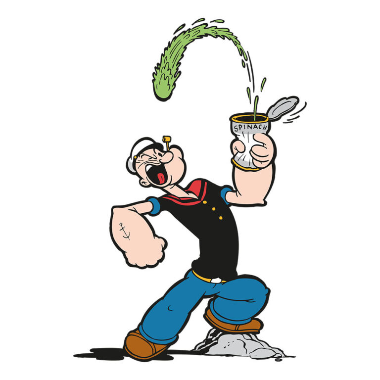 Sticker Popeye Épinard | Dessins Animées | Stickerdeco.fr