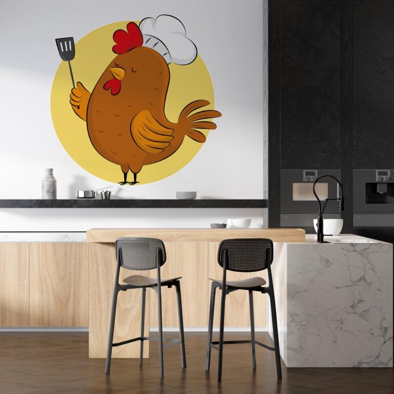 Sticker Coq Chef Gourmet | Stickers Cuisines | Stickerdeco.fr