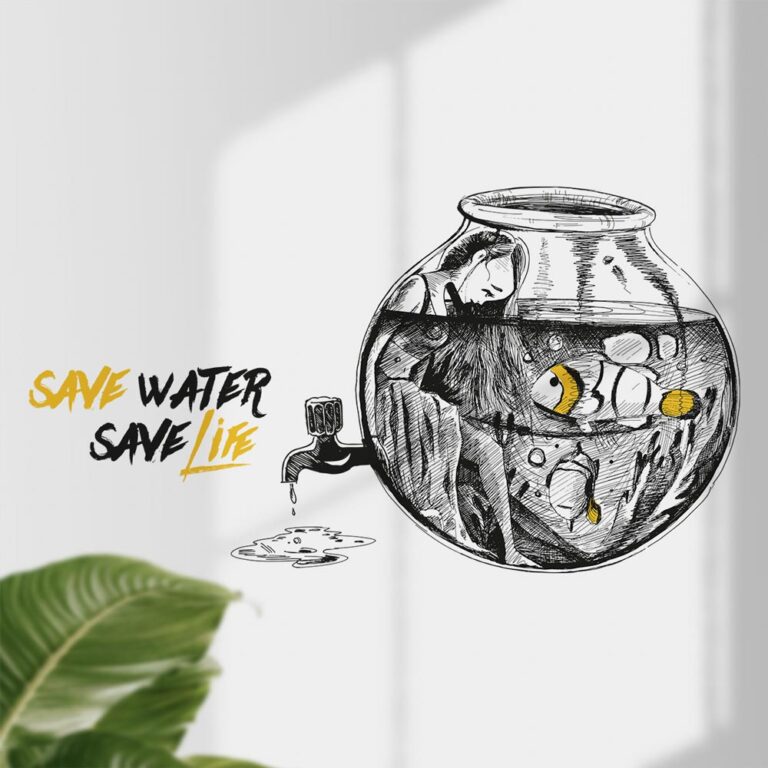 Sticker Citation Save Water | Stickers Citations | Stickerdeco.fr