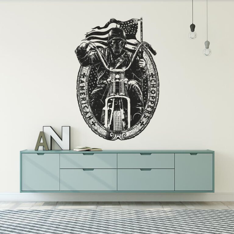 Sticker Esprit Biker Américain | Stickers Moto | StickerDeco.fr