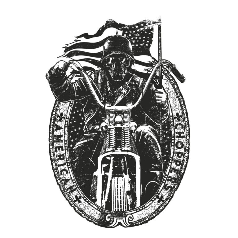 Sticker Esprit Biker Américain | Stickers Moto | StickerDeco.fr