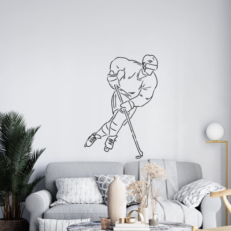 Sticker Hockey Monochrome | Stickers Hockey | Stickerdeco.fr