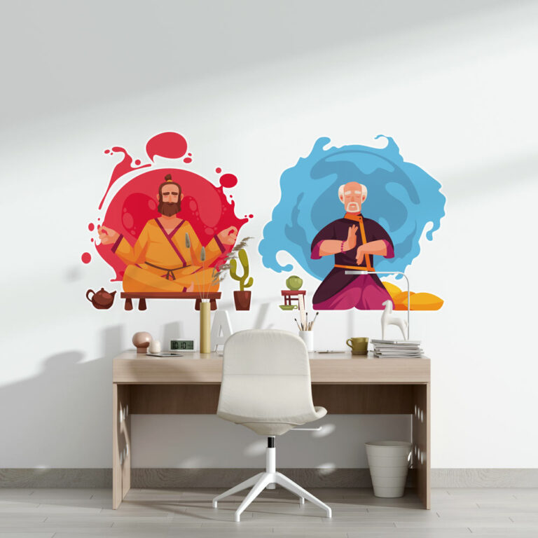 Sticker Hommes Méditation Et Sagesse | Zen | Stickerdeco.fr
