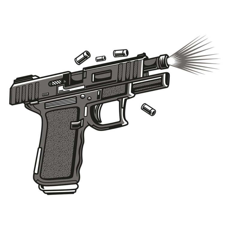Sticker Pistolet Action | Stickers Vintages | Stickerdeco.fr