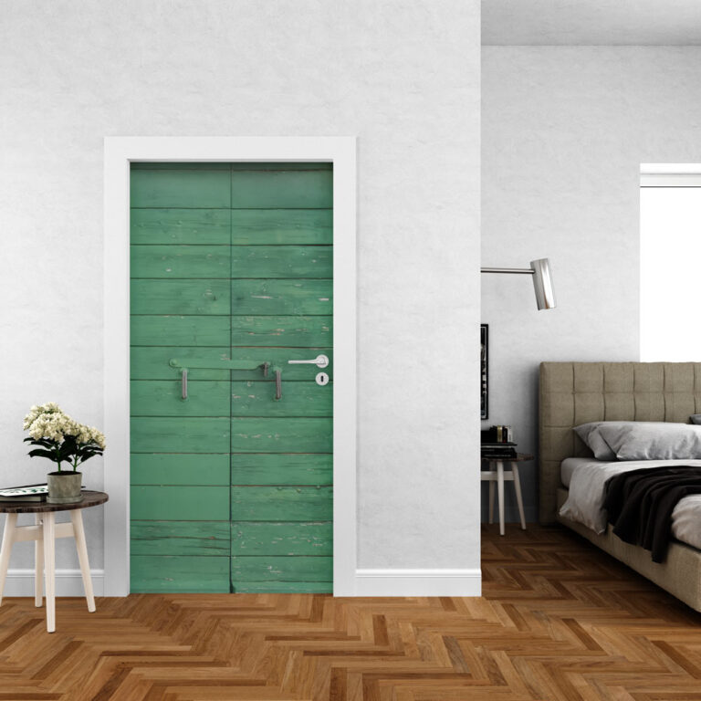 Sticker Porte Bois 2 Volets | Porte Bois Peinte | StickerDeco.fr