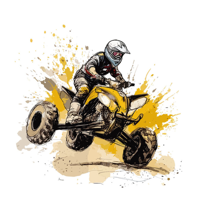 Sticker Quad Drift Désert | Sticker Quad | StickerDeco.fr