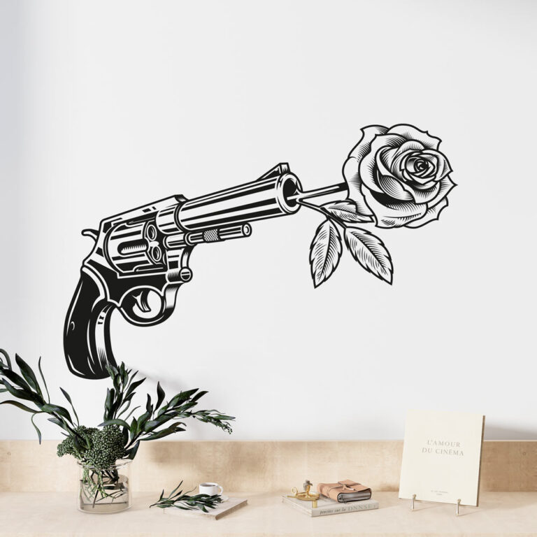 Sticker Revolver Old School | Stickers Vintages | Stickerdeco.fr