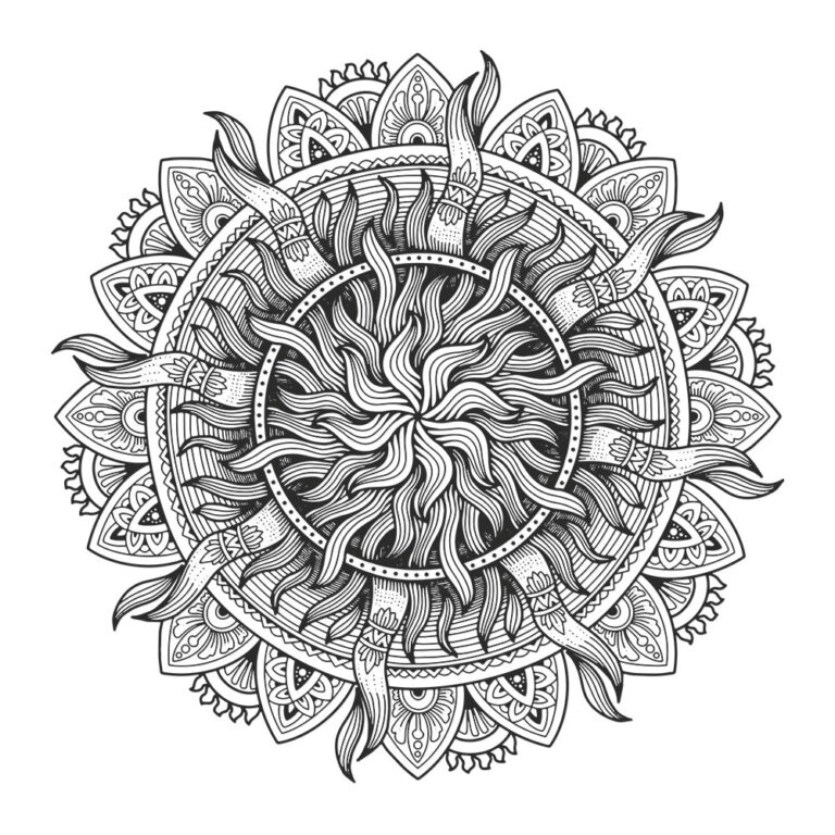 Sticker Soleil Mandala Mystique | Sticker Mystique | Stickerdeco.fr
