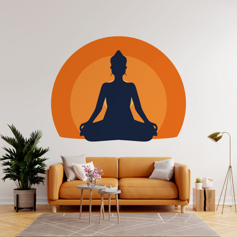 Sticker Soleil Silhouette Zen | Stickers Zen | Stickerdeco.fr