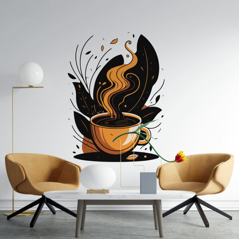 Sticker Volupté D’Arôme Café | Stickers Cuisines | Stickerdeco.fr