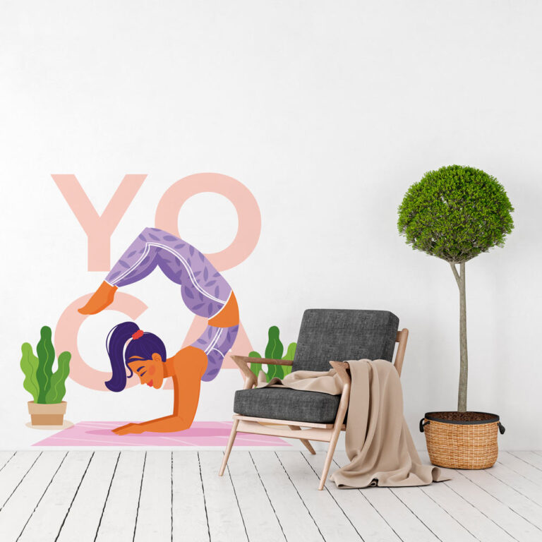 Sticker Yoga Pose Énergie | Stickers Zen | Stickerdeco.fr