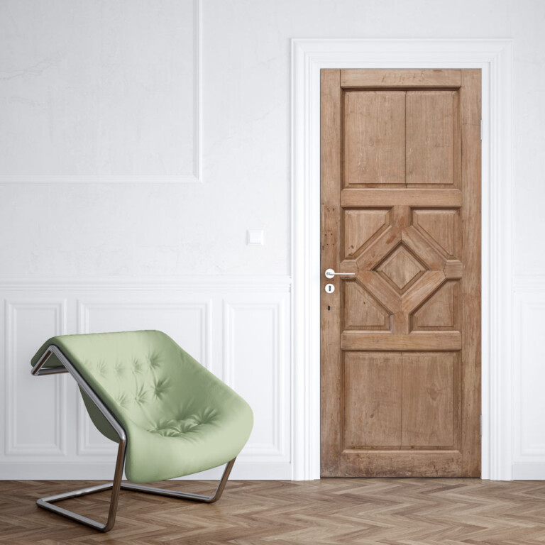 Sticker Porte Ancienne en Chêne | Stickers Portes | StickerDeco.fr