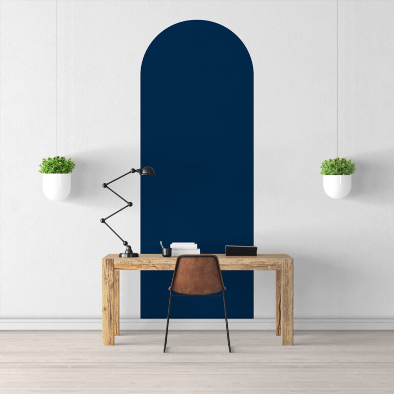 Sticker Arche Fine Bleu Marine | Arche Minimaliste | Stickerdeco.fr