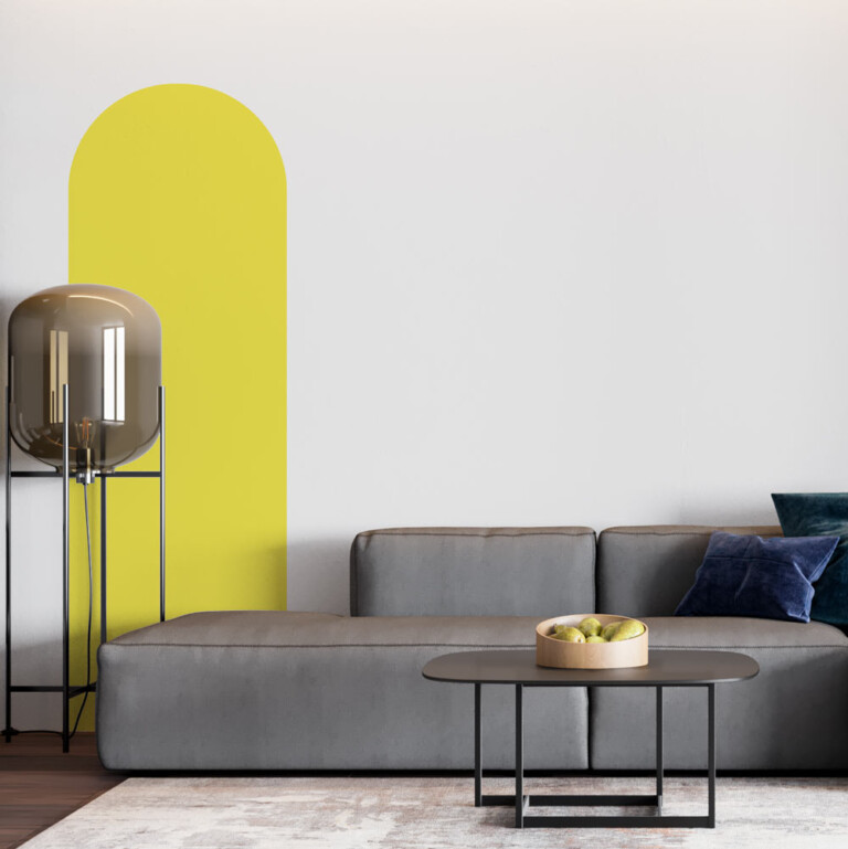 Sticker Arche Fine Jaune Citron | Arche Minimaliste | Stickerdeco.fr