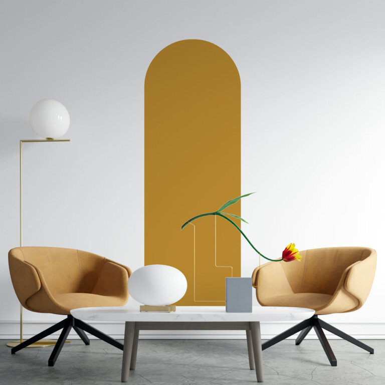 Sticker Arche Fine Poil de Chameau | Minimaliste | Stickerdeco.fr