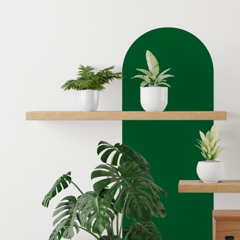 Sticker Arche Fine Vert Bouteille | Arche Minimaliste | Stickerdeco.fr